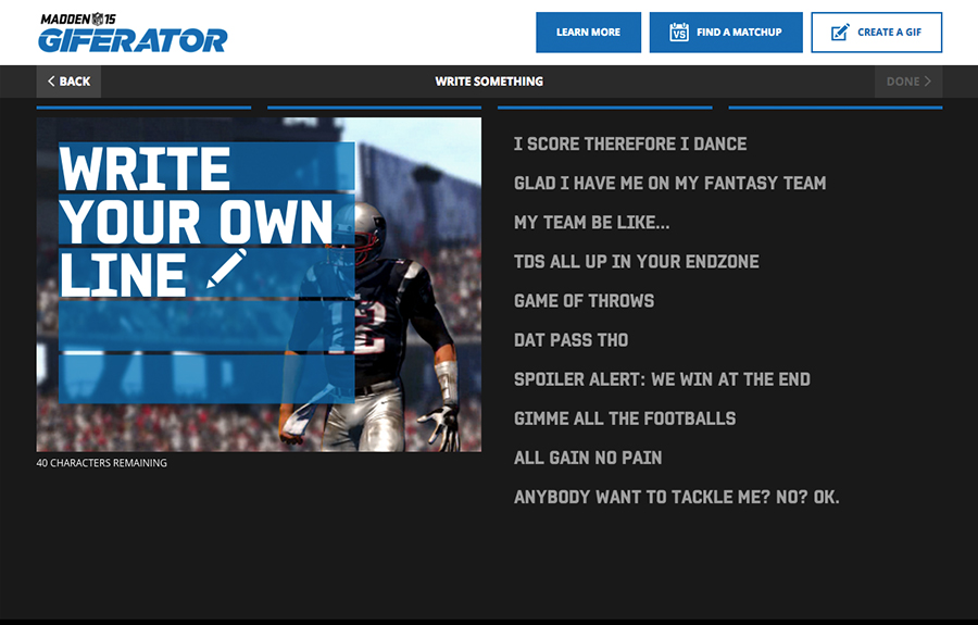 Madden GIFERATOR - The FWA