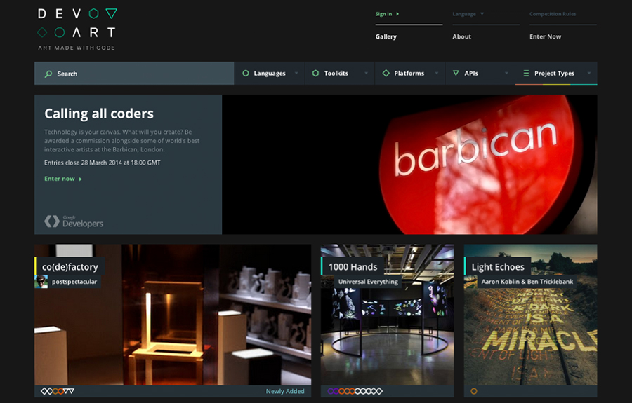 DevArt - Art Made with Code - The FWA