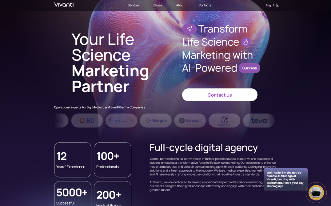 Life Science Digital Marketing Agency Vivanti - The FWA