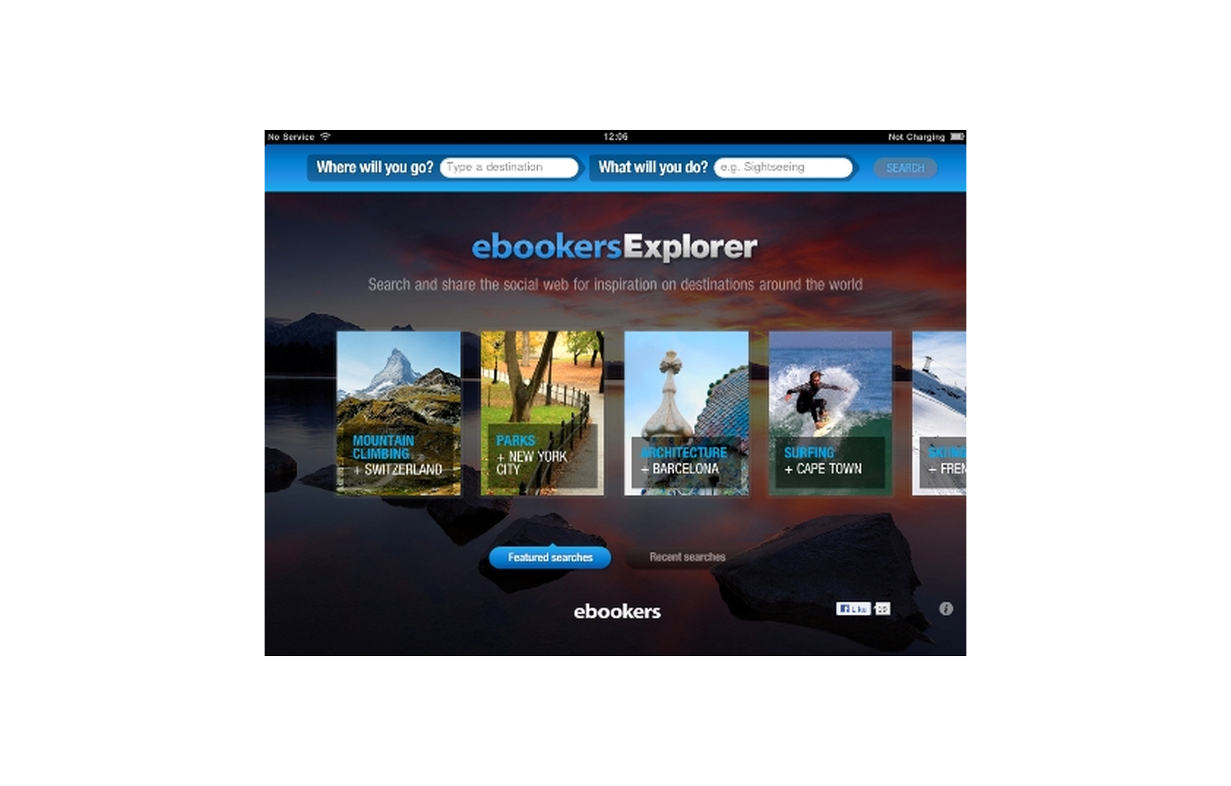 ebookers Explorer application - The FWA